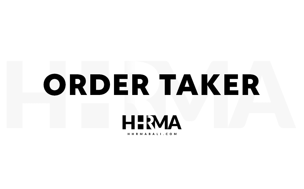 Hospitality Order taker job vacancies 2025 - HHRMA Bali
